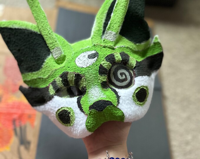 Green Alien Cat Therian Mask / Premade Only One - Etsy