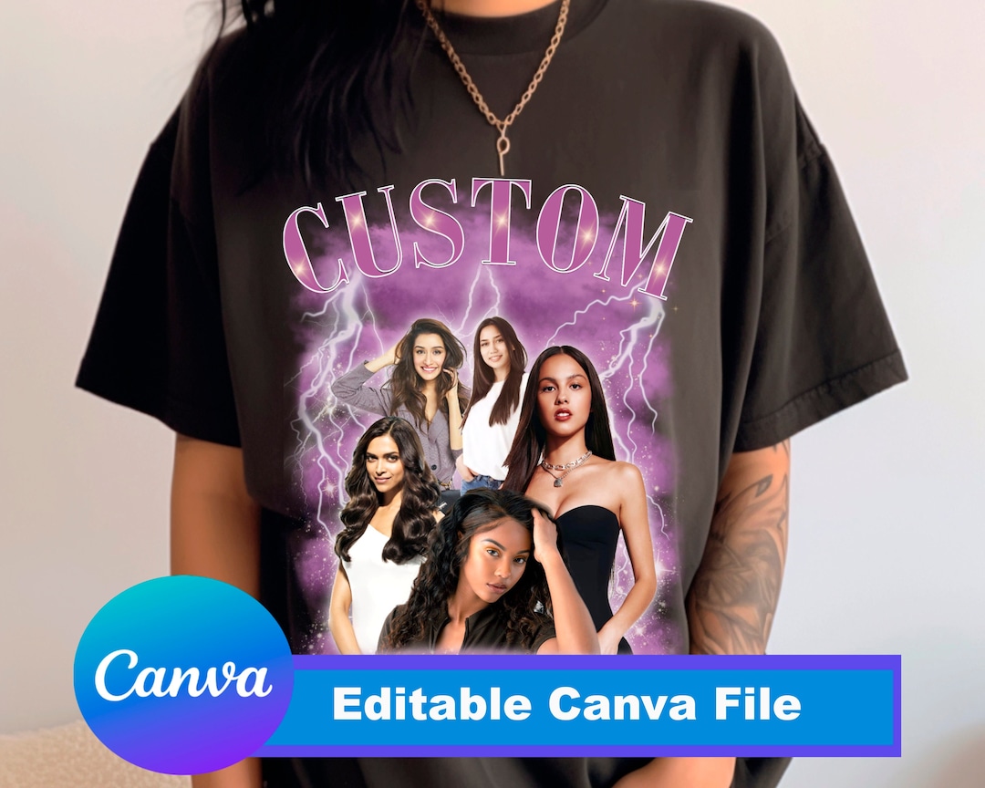 Editable Bootleg Design Canva Template: Custom Rap Tee (digital ...