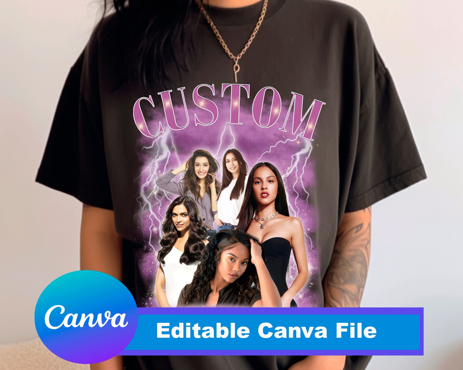 Editable Bootleg Design Canva Template: Custom Rap Tee (digital ...