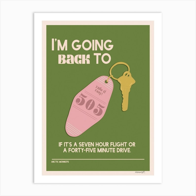 Arctic Monkeys 505 Art Print Vintage Poster, No Framed - Etsy