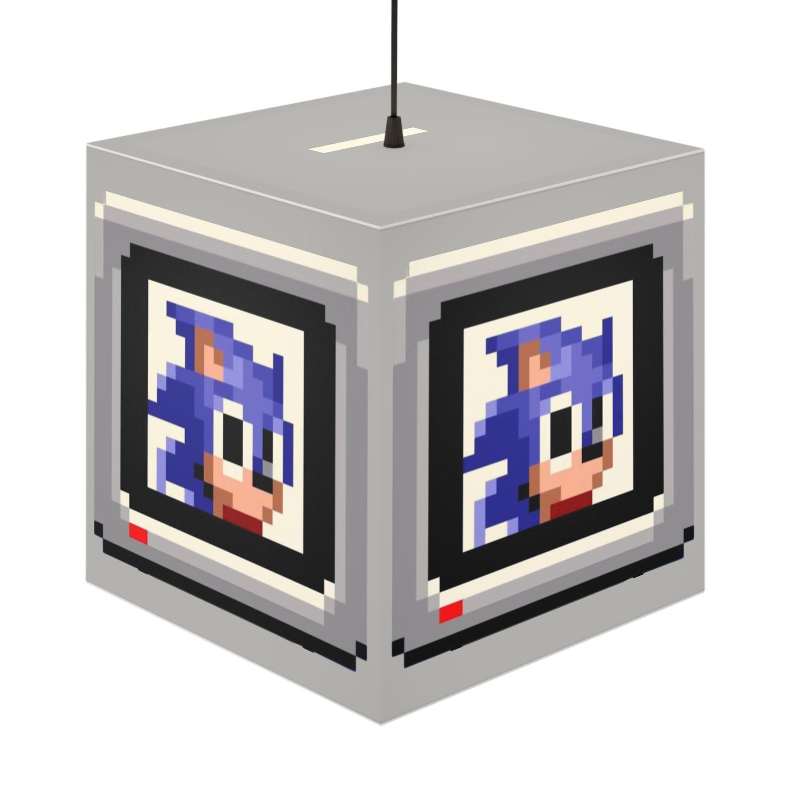 Pixel Sonic Portrait Light Cube Lamp | Retro Video Game Night Light - Etsy