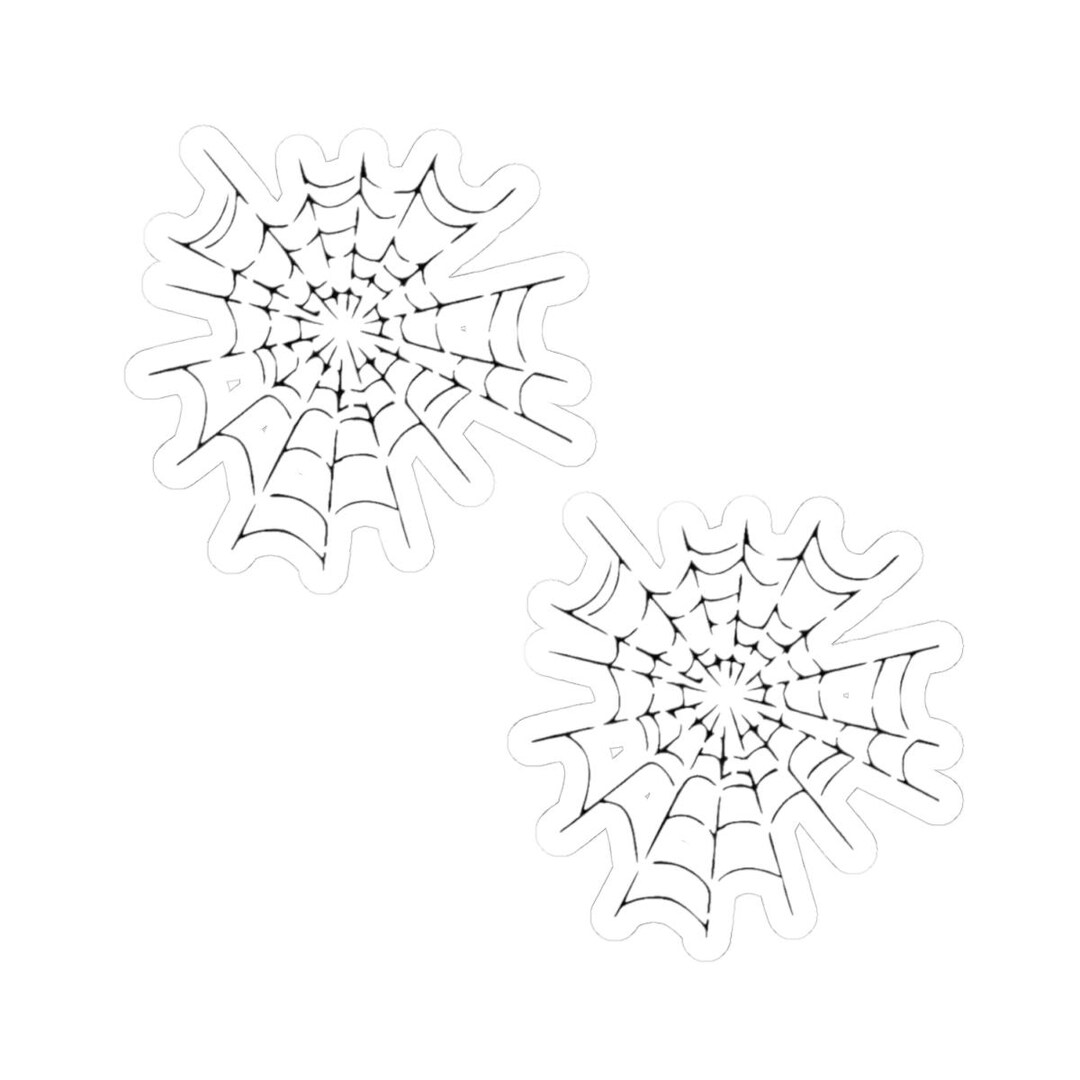 Spider Web Two Pack Kiss-cut Stickers | Halloween Cobweb Decal - Etsy