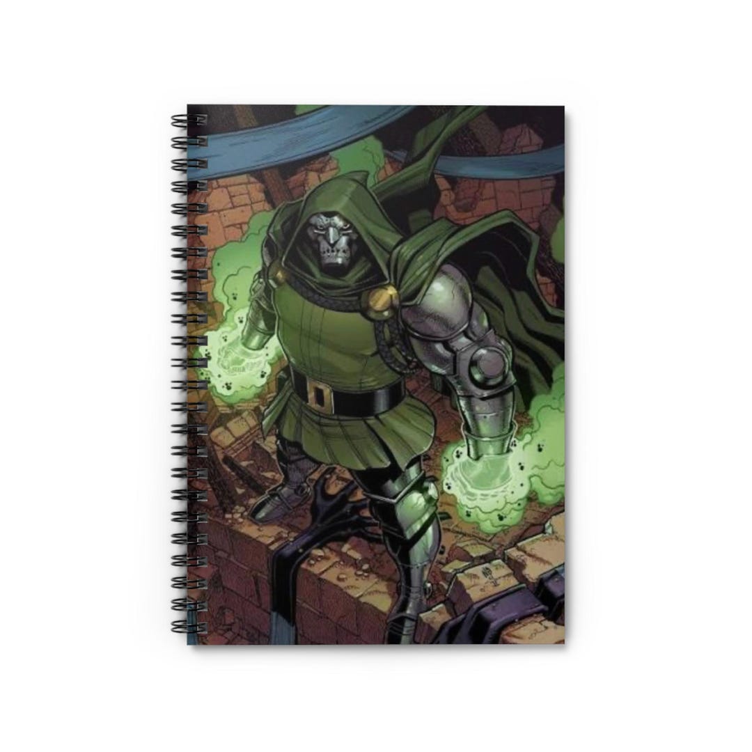 Doctor Doom Illustration Spiral Notebook | Ruled Journal - Etsy