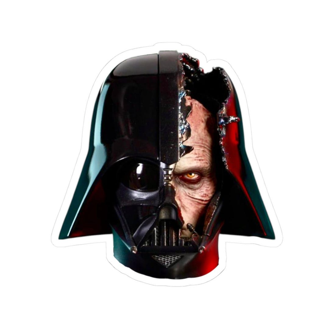 Half Darth Vader Half Zombie Helmet Kiss-cut Sticker | Sci-fi Horror - Etsy