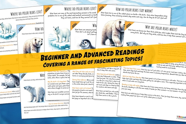 POLAR BEAR NATURE Study, Unit Study, Homeschool Printables, Life Cycle ...