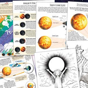 SOLAR ECLIPSE Unit Study, Printables, Eclipse Stages, Posters, Eclipse ...