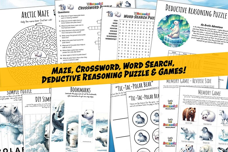 POLAR BEAR NATURE Study, Unit Study, Homeschool Printables, Life Cycle ...