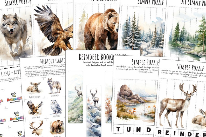 REINDEER Caribou Nature Unit Study, Printables, Lifecycle, Migration ...