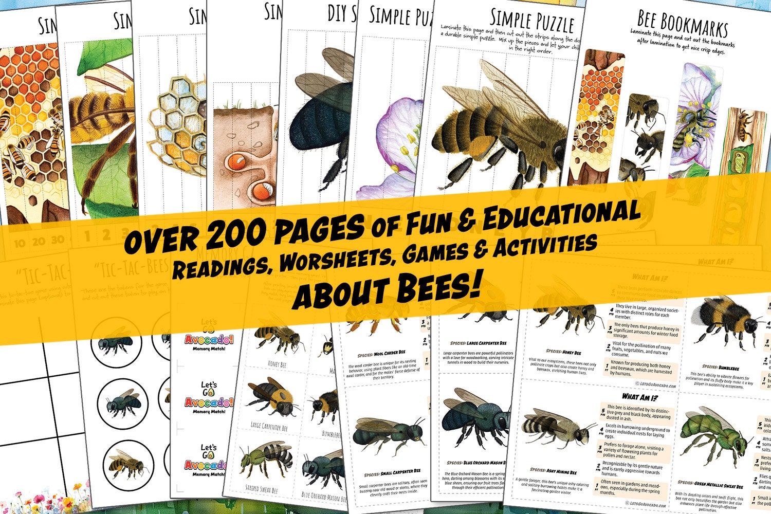 BEES NATURE STUDY Unit, Huge Printables Collection, Life Cycle, Anatomy ...