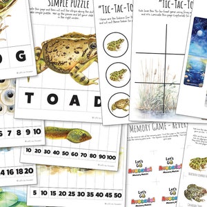 FROG and TOAD Nature Unit, HUGE Printables Collection, Life Cycle ...