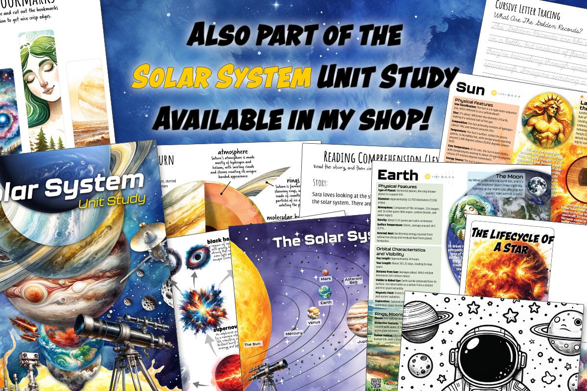 STAR & PLANET ANATOMY Worksheets 24 Pages, Moon Anatomy, Solar System ...