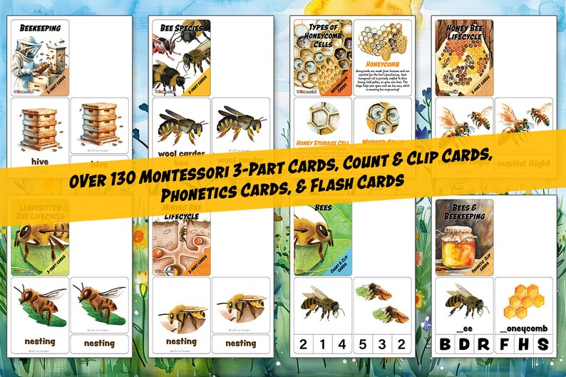 BEES NATURE STUDY Unit, Huge Printables Collection, Life Cycle, Anatomy ...