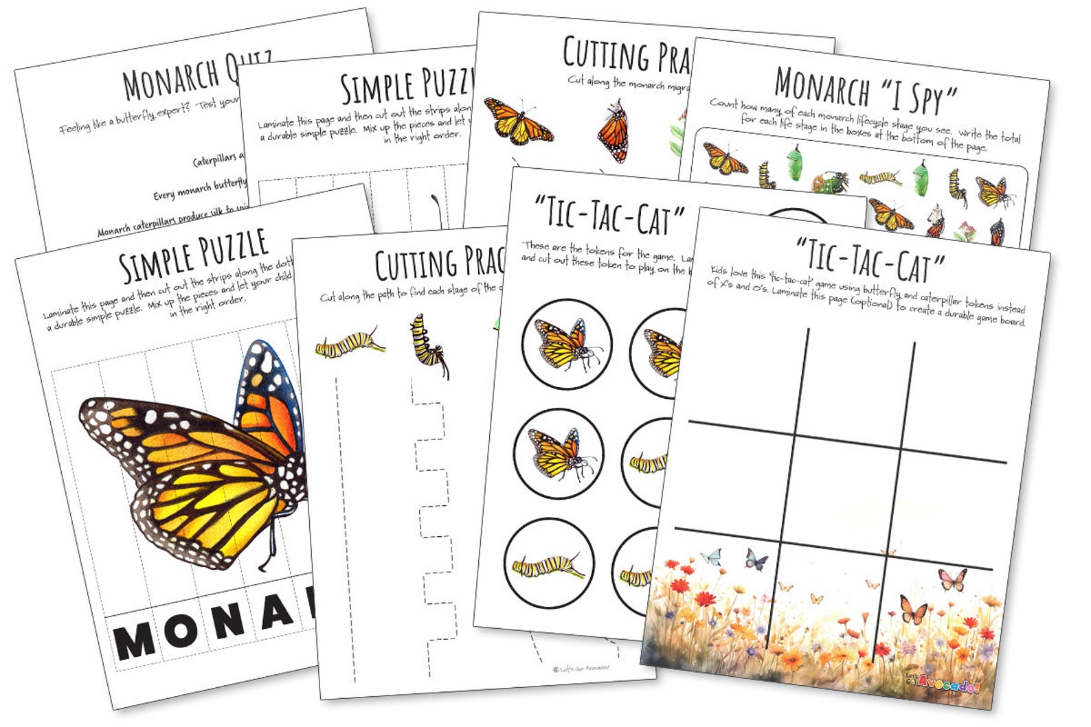 MONARCH BUTTERFLY Nature Study 40 Pages, Life Cycle, Anatomy, Unit ...