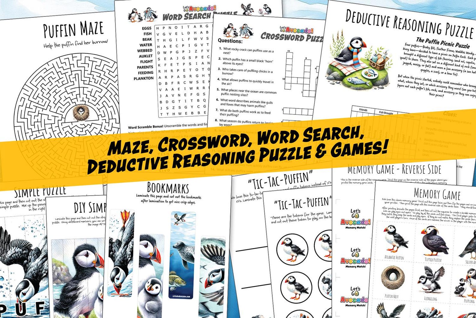 PUFFINS NATURE STUDY Unit, Homeschool Printables, Unit Study, Life ...