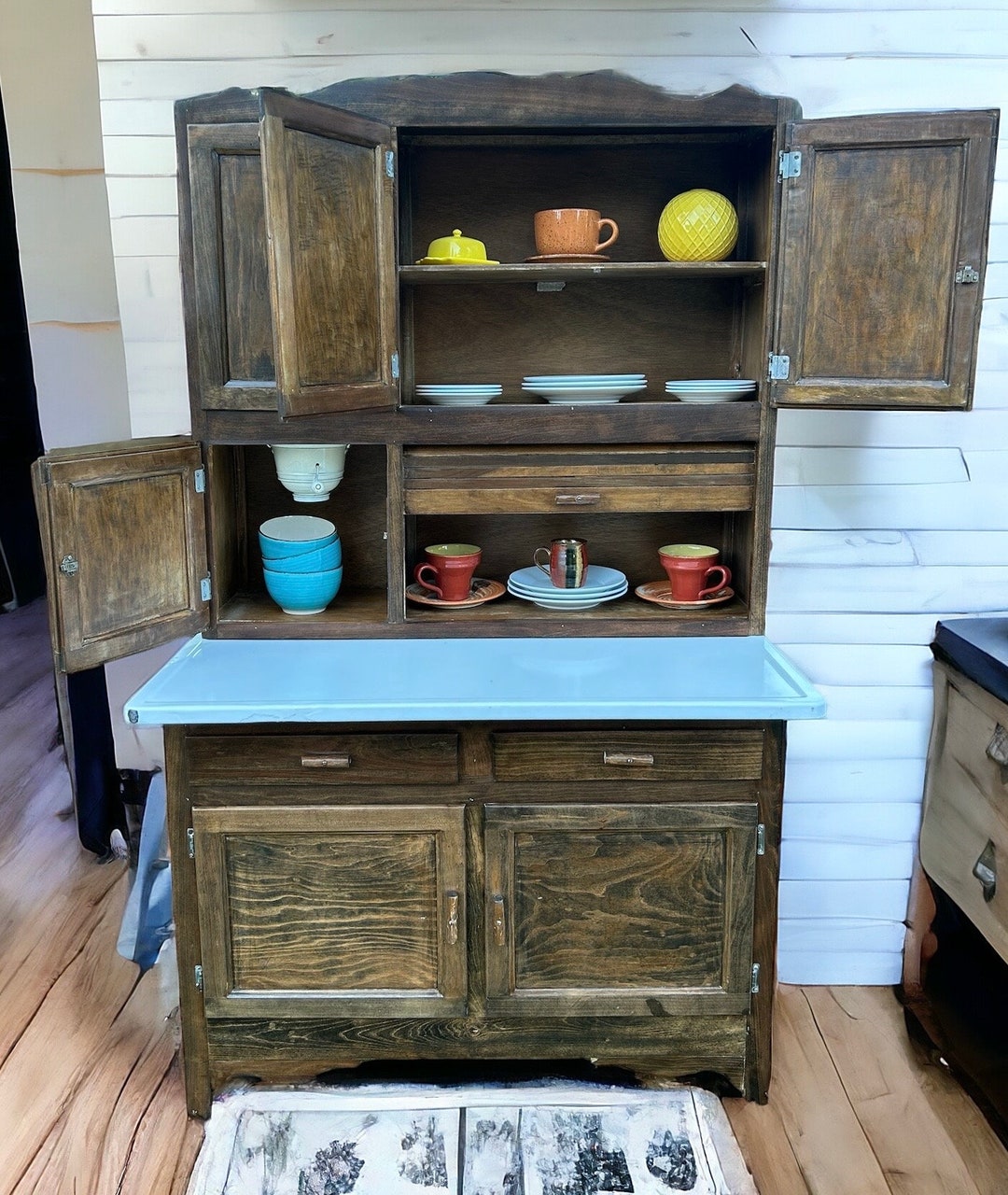 SOLD!! Hoosier Cabinet Primitive Rustic Chic - Etsy