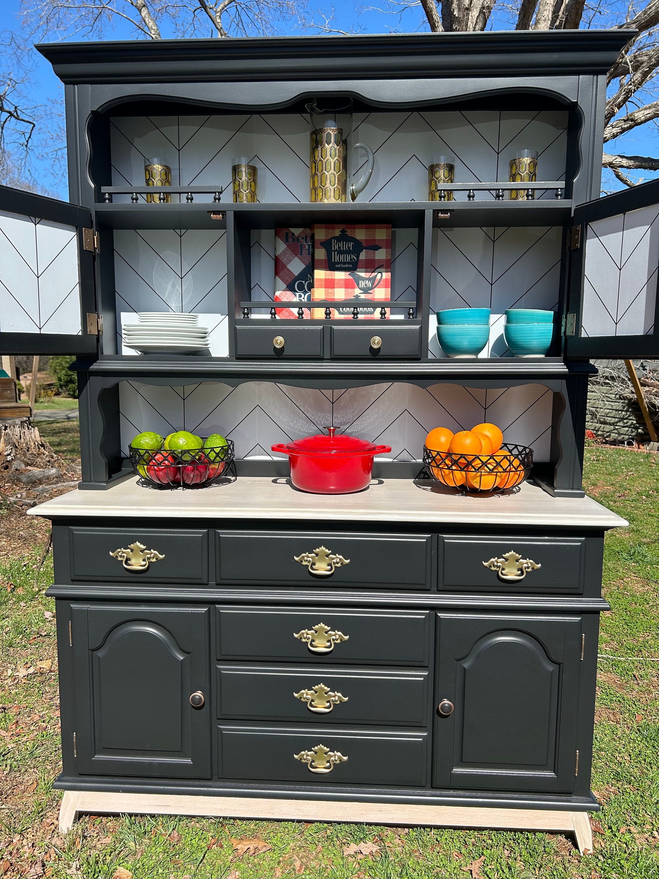 Sold! Hutch Cabinet Modern Base - Etsy