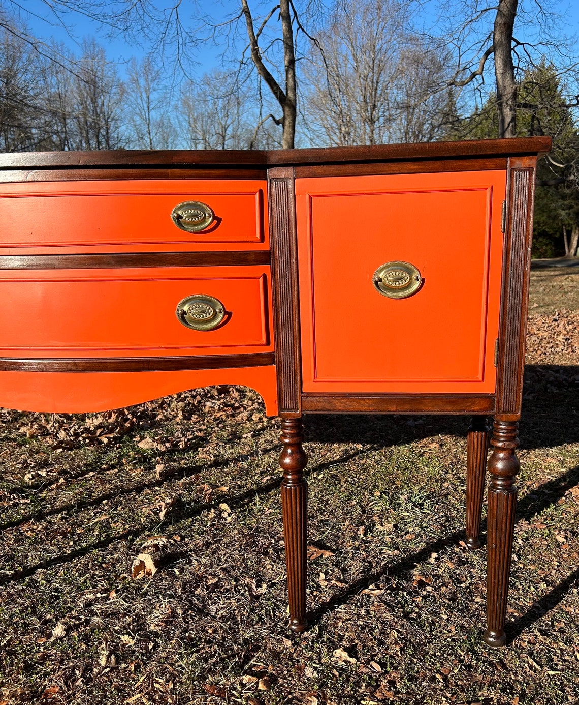 Hepplewhite Style Buffet Traditional Sideboard Credenza - Etsy