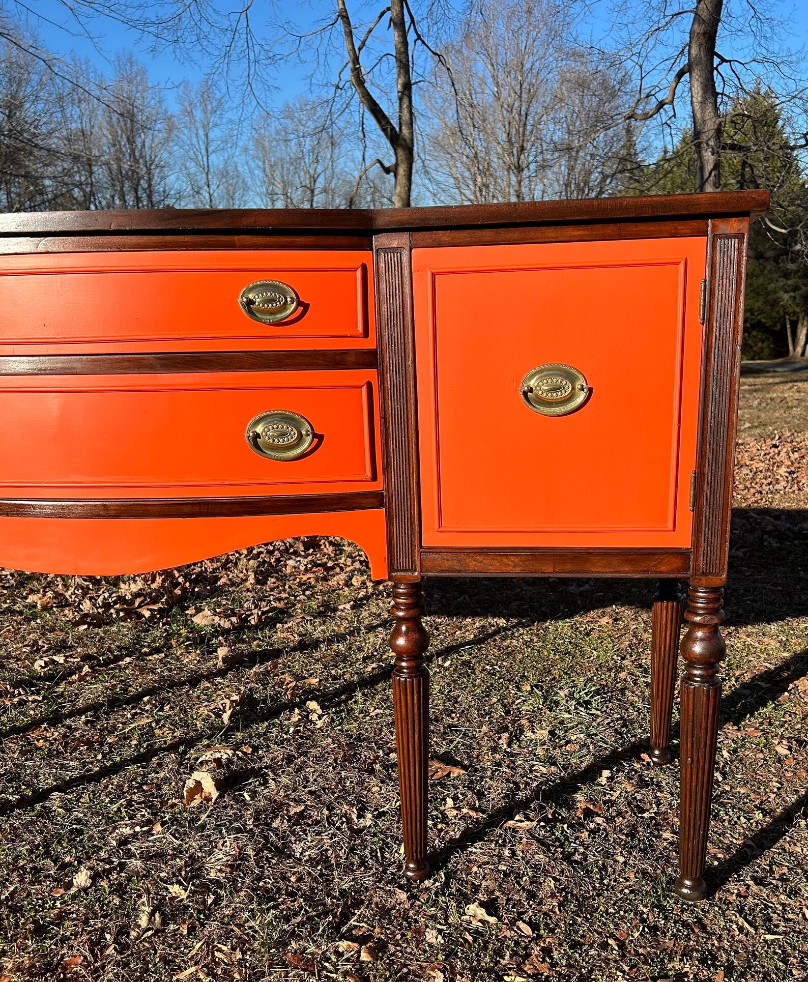 Hepplewhite Style Buffet Traditional Sideboard Credenza - Etsy