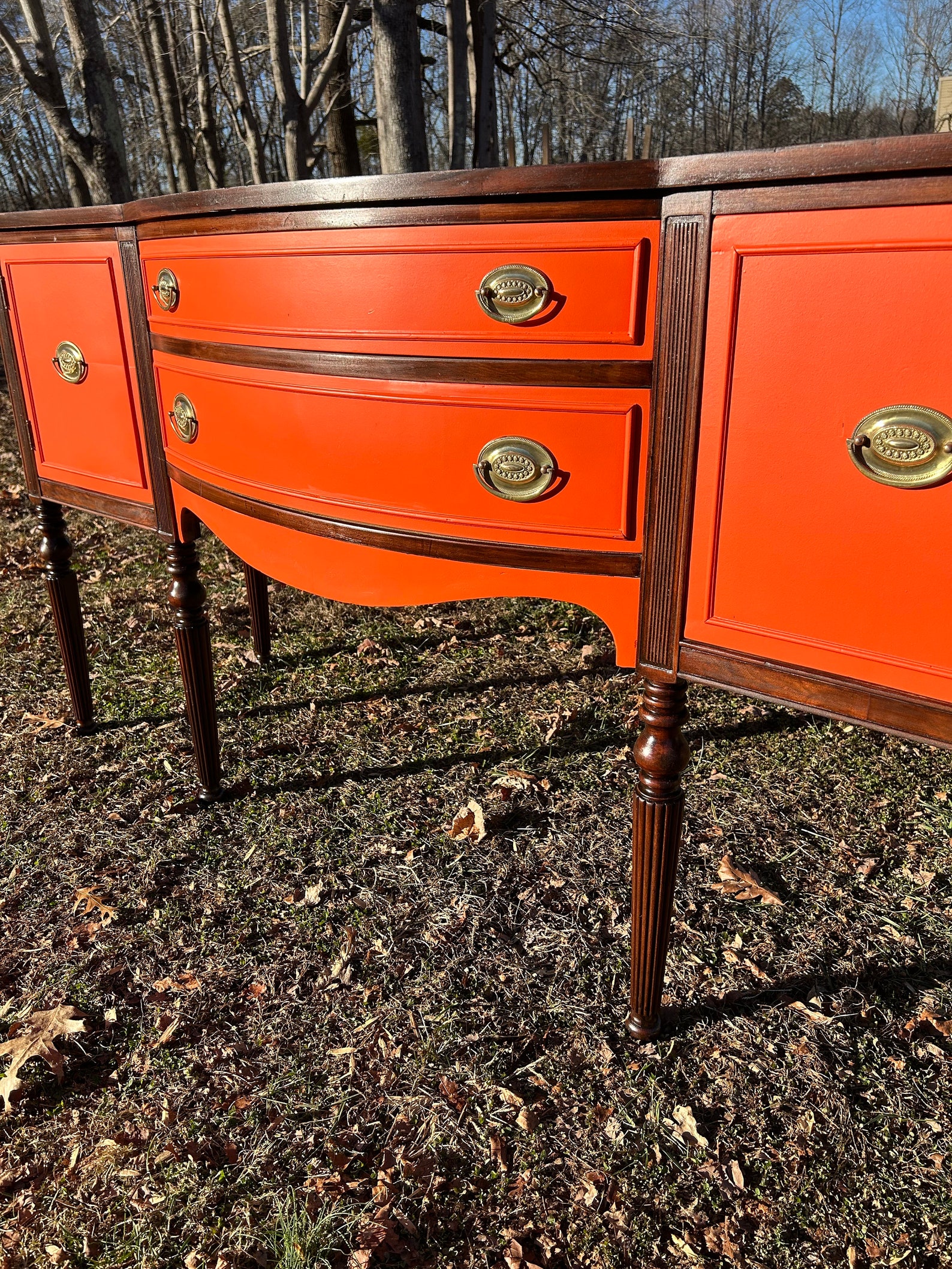 Hepplewhite Style Buffet Traditional Sideboard Credenza - Etsy