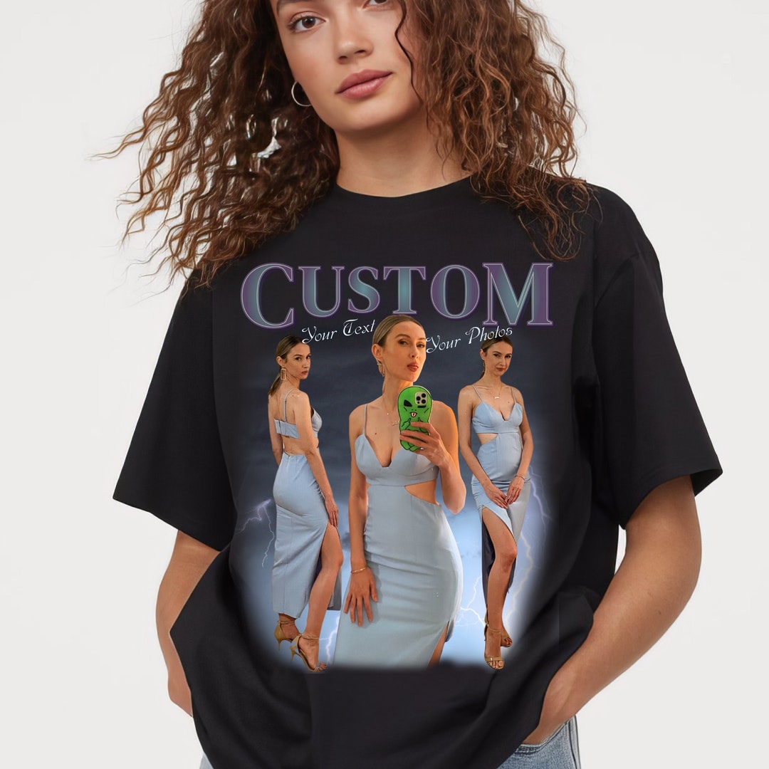 Custom Bootleg Rap Tee, Vintage Graphic 90s Tshirt, Custom Photo Shirt ...