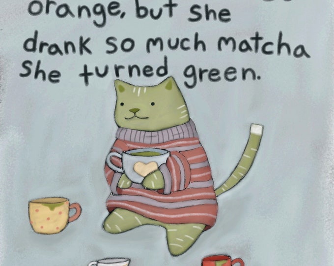 Emma the Matcha Cat - Etsy
