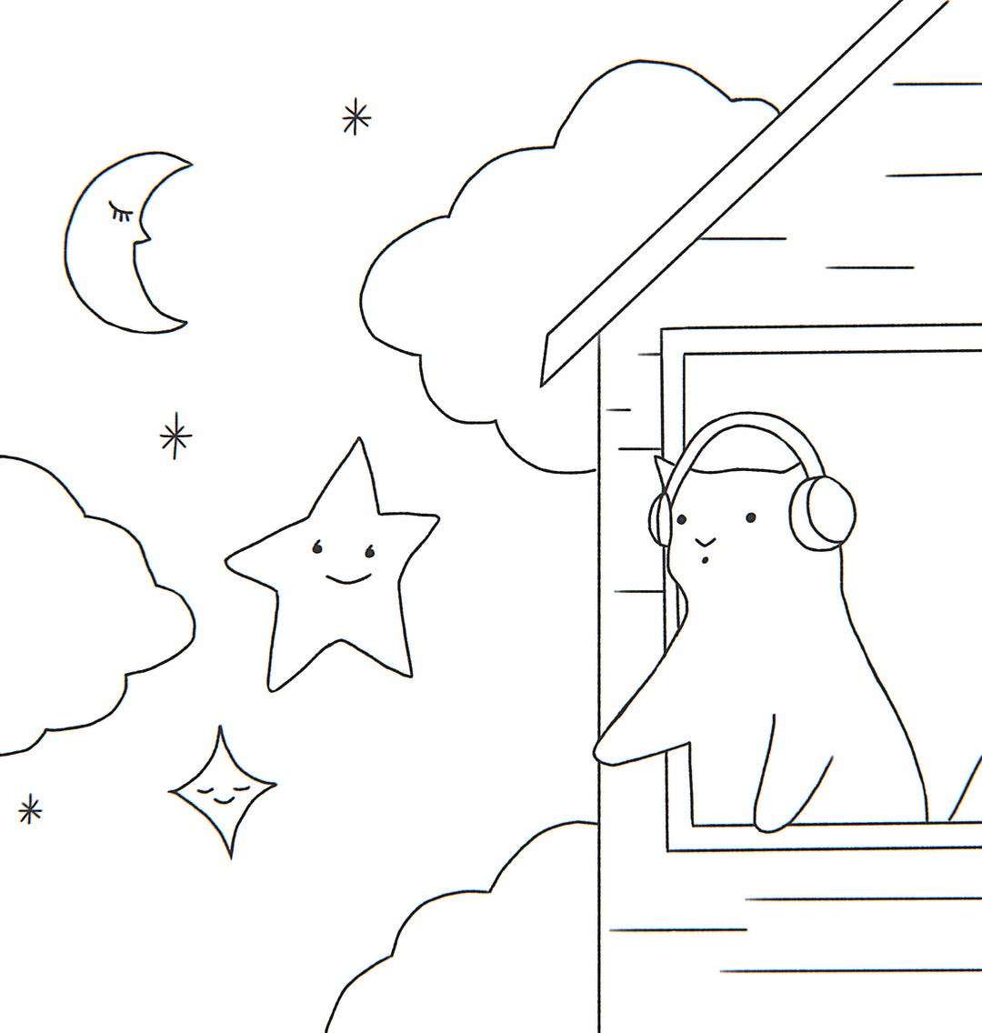 Star Friend Coloring Page - Etsy