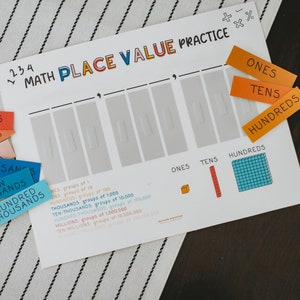 Place Value Practice for Math Printable Homeschool Activity Digital ...