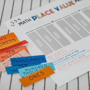 Place Value Practice for Math Printable Homeschool Activity Digital ...