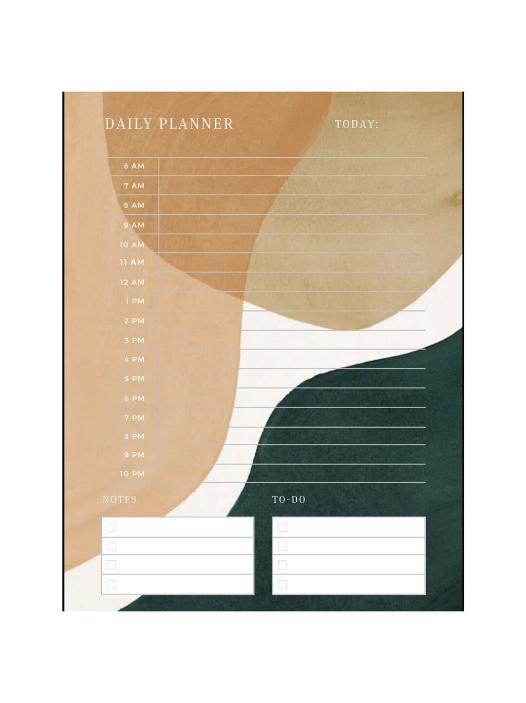 Daily Planner Printable Checklist Organization PDF Download - Etsy