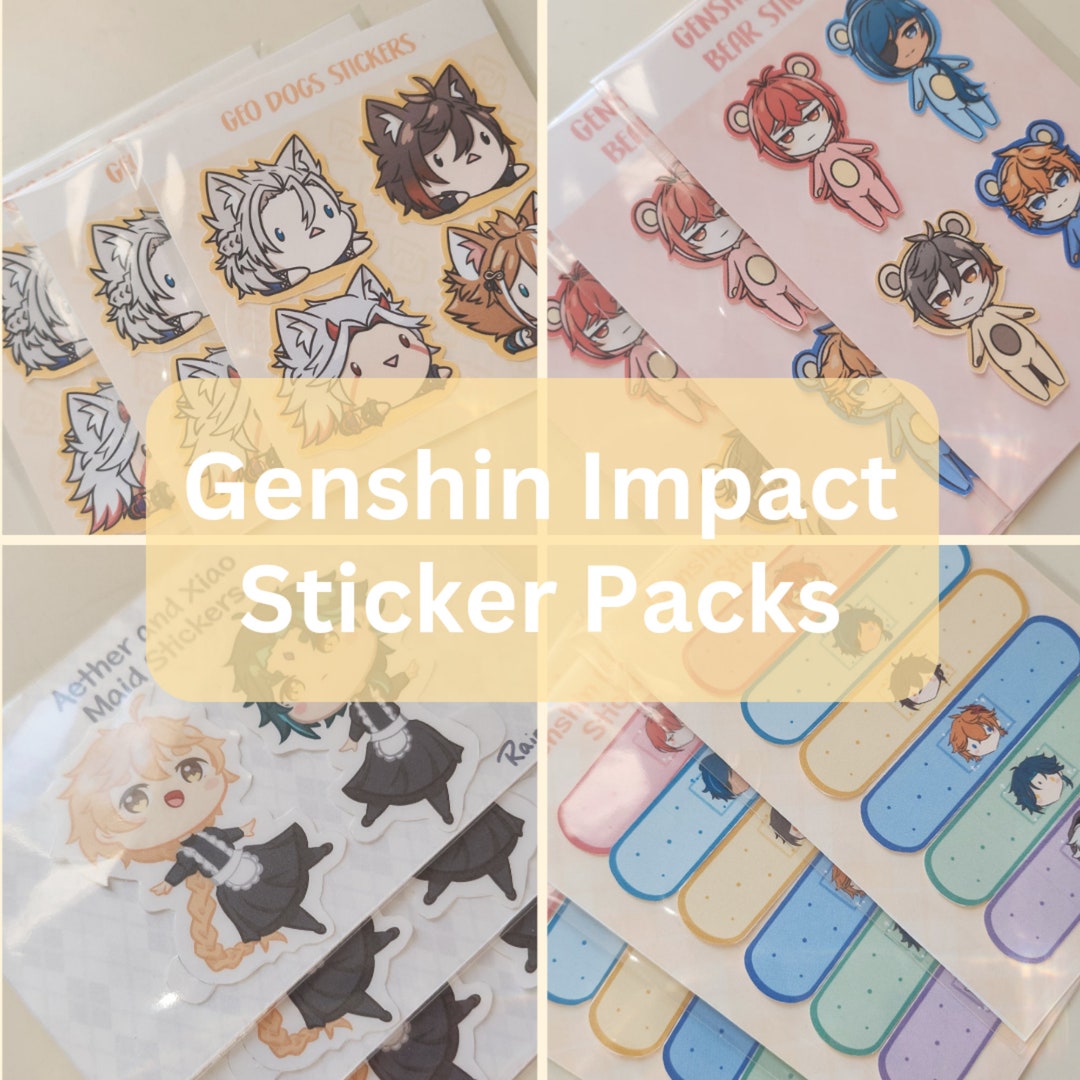Genshin Impact Sticker Packs | Matte Stickers | Glossy Stickers ...