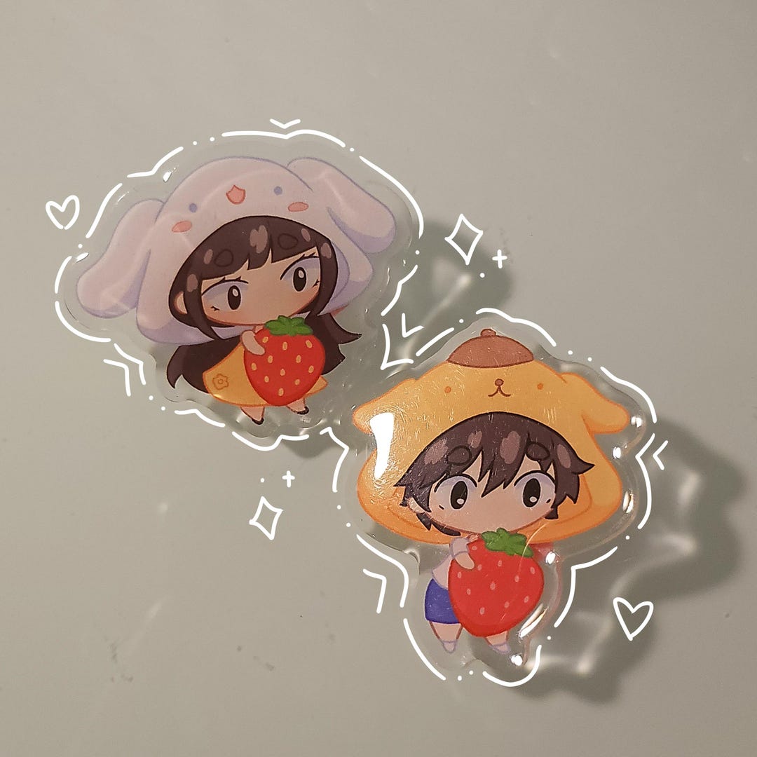 Strawberry Sanrio Shota and Sawako | Shoujo | Epoxy Pins - Etsy