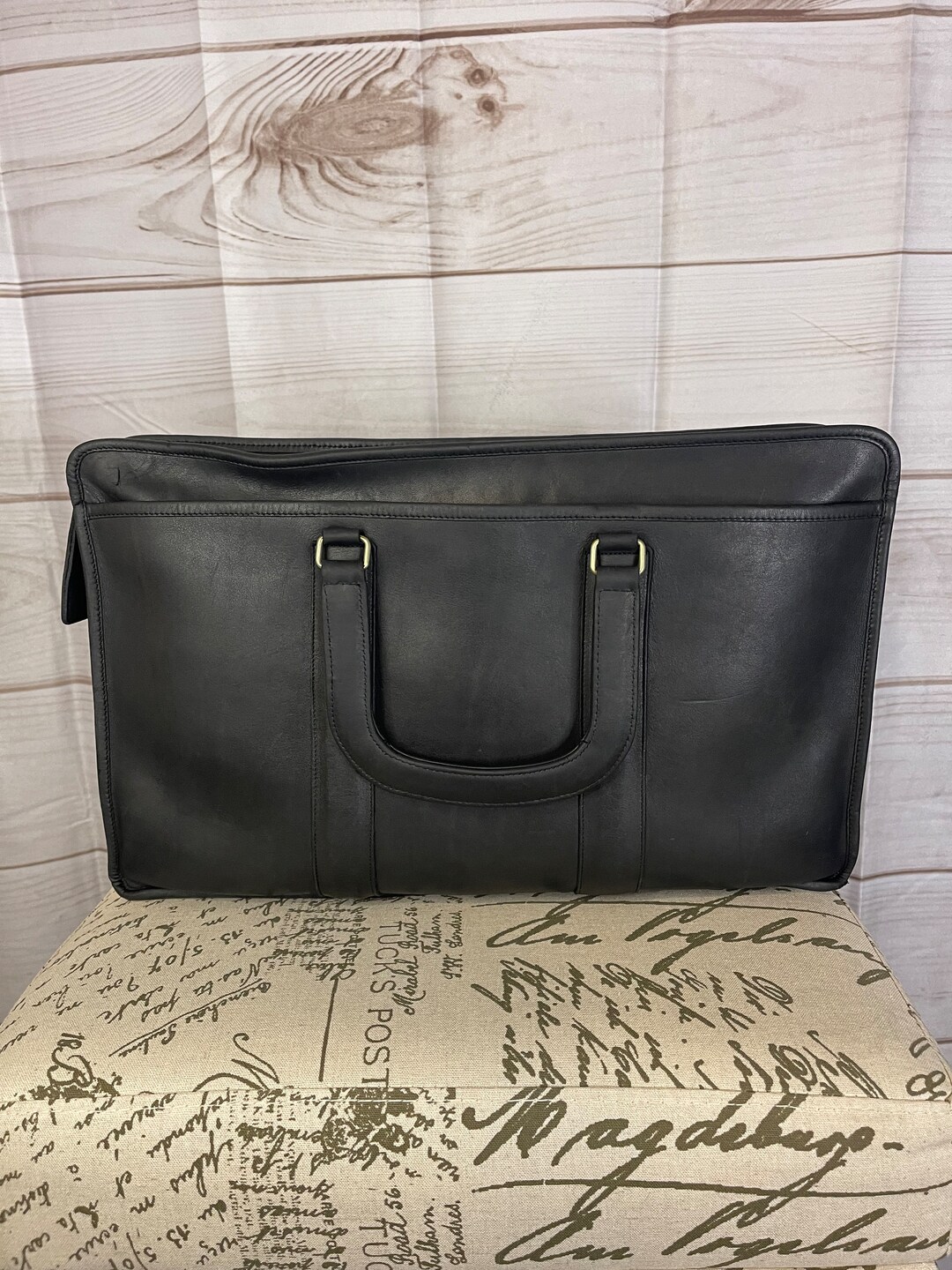 Pre-1994 Vintage Coach Slim Black Briefcase No Tag - Etsy