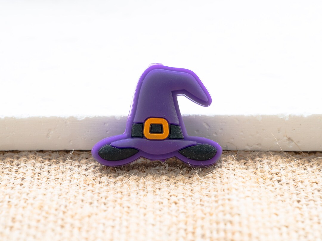 Purple Color Magic Hat Silicone Focal Bead, Hat Silicone Bead, Beaded ...