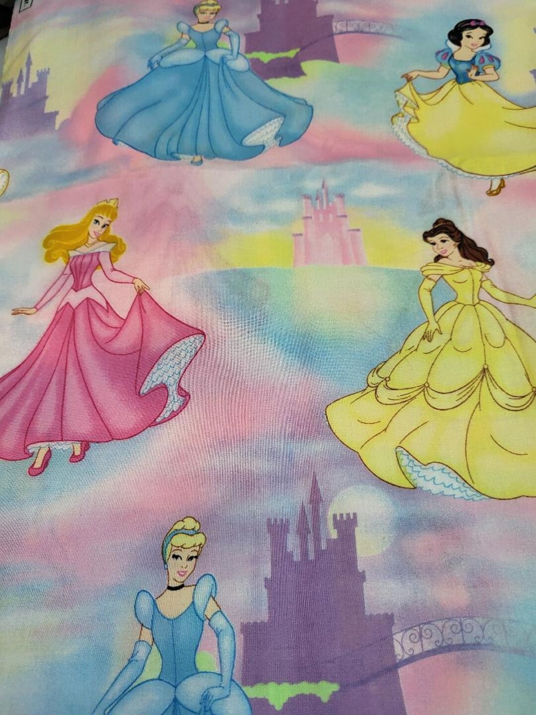 Disney Springs CP10478 Princess Rainbow Fabric Out of Print Belle ...