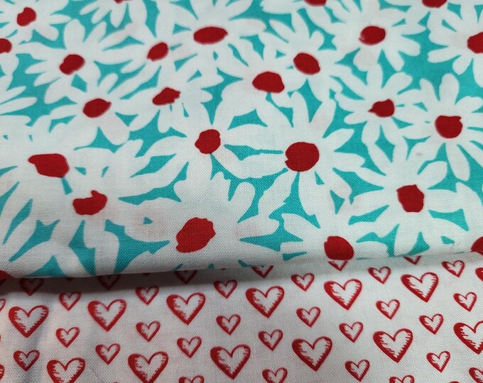 Shop Closing Michael Miller Bundle Daisy Doolittle Cx5090 Red Hearts ...