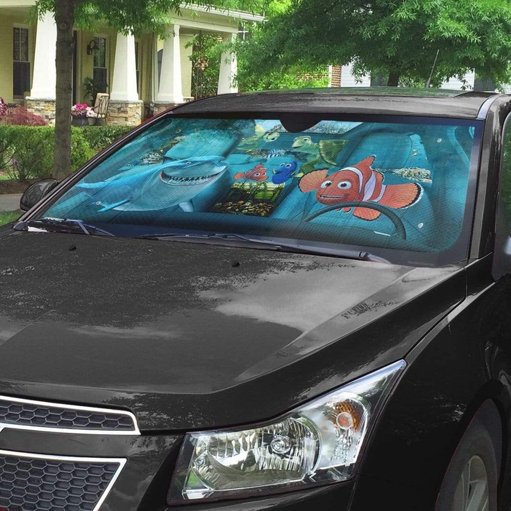 Finding Nemo And Shark Auto Windshield Sun Shade, Finding Nemo And ...