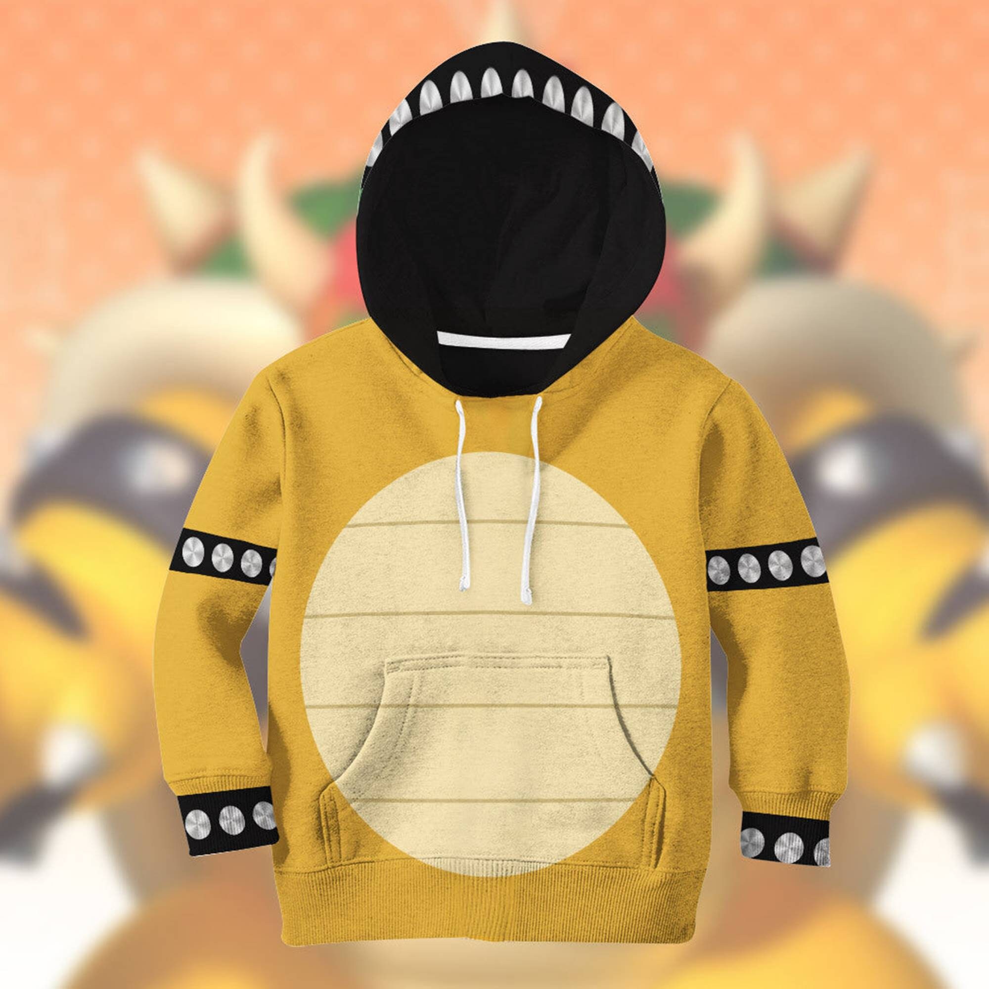 Mario Bowser 3D Full Over Print Hoodie | Bowser Costume | Super Mario ...