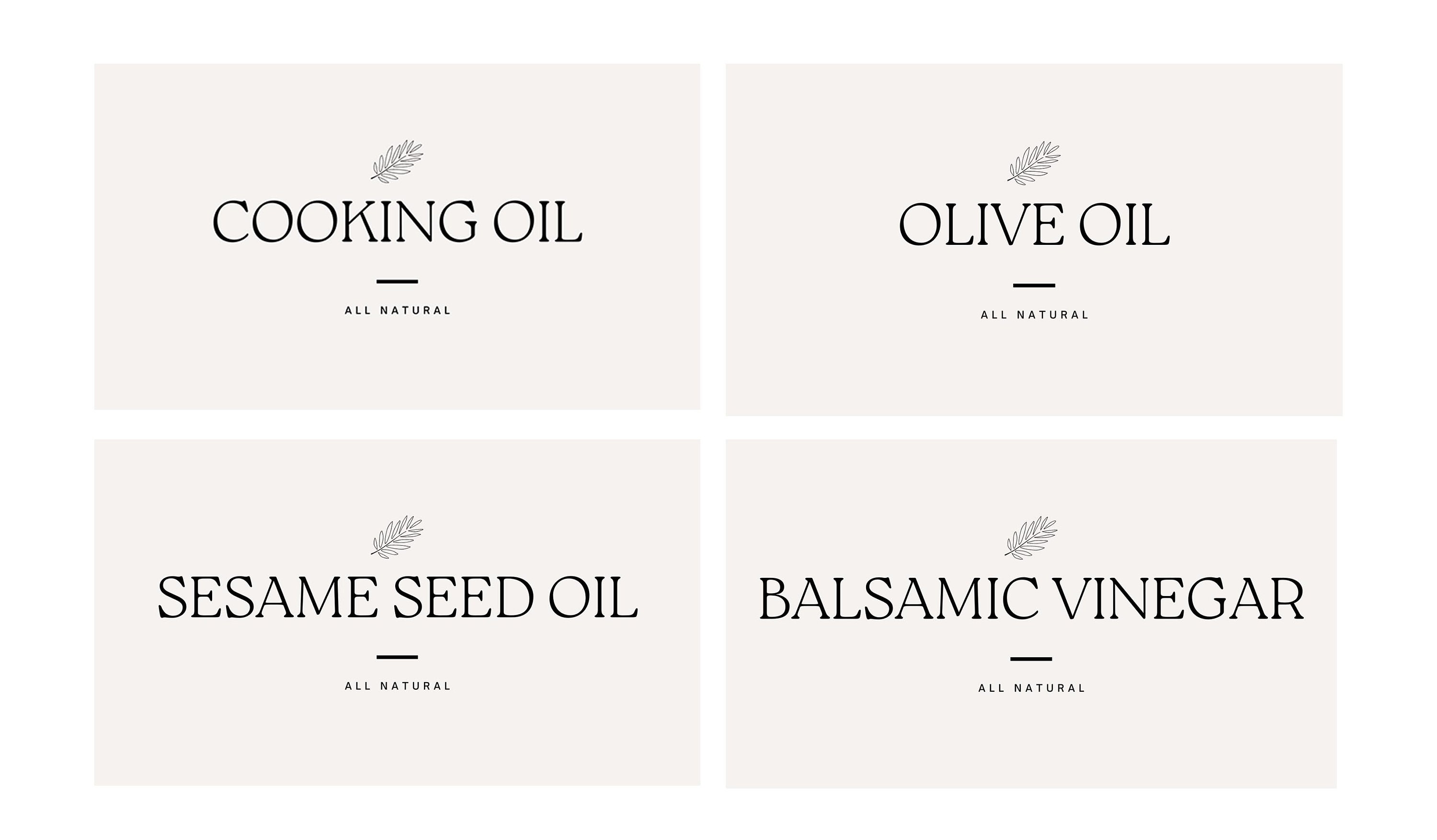 PRINTABLE Oil/ Vinegar Labels, Cooking Oil, Olive Oil, Sesame Seed Oil ...