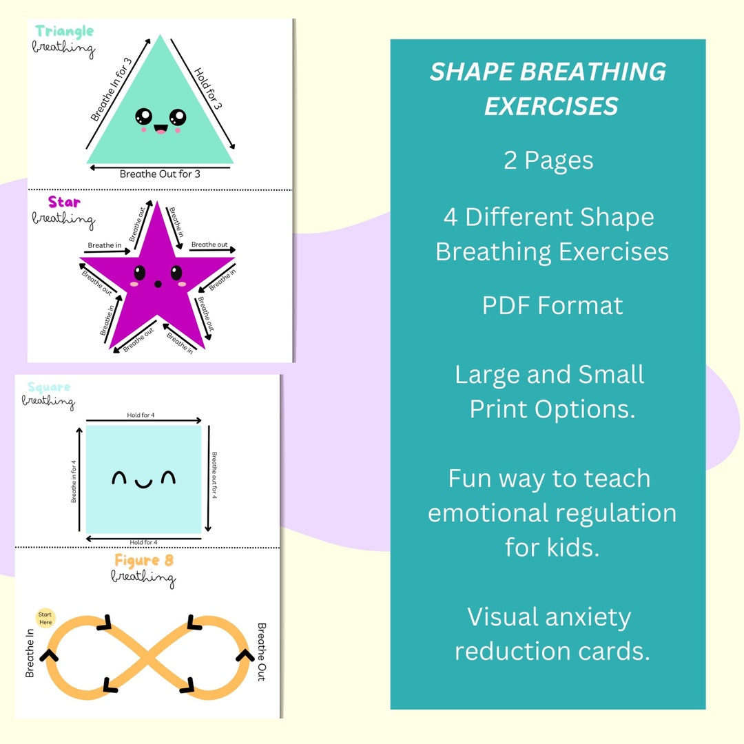 Shape Breathing Exercises for Kids - Fun Anxiety Reducing Respiratory ...