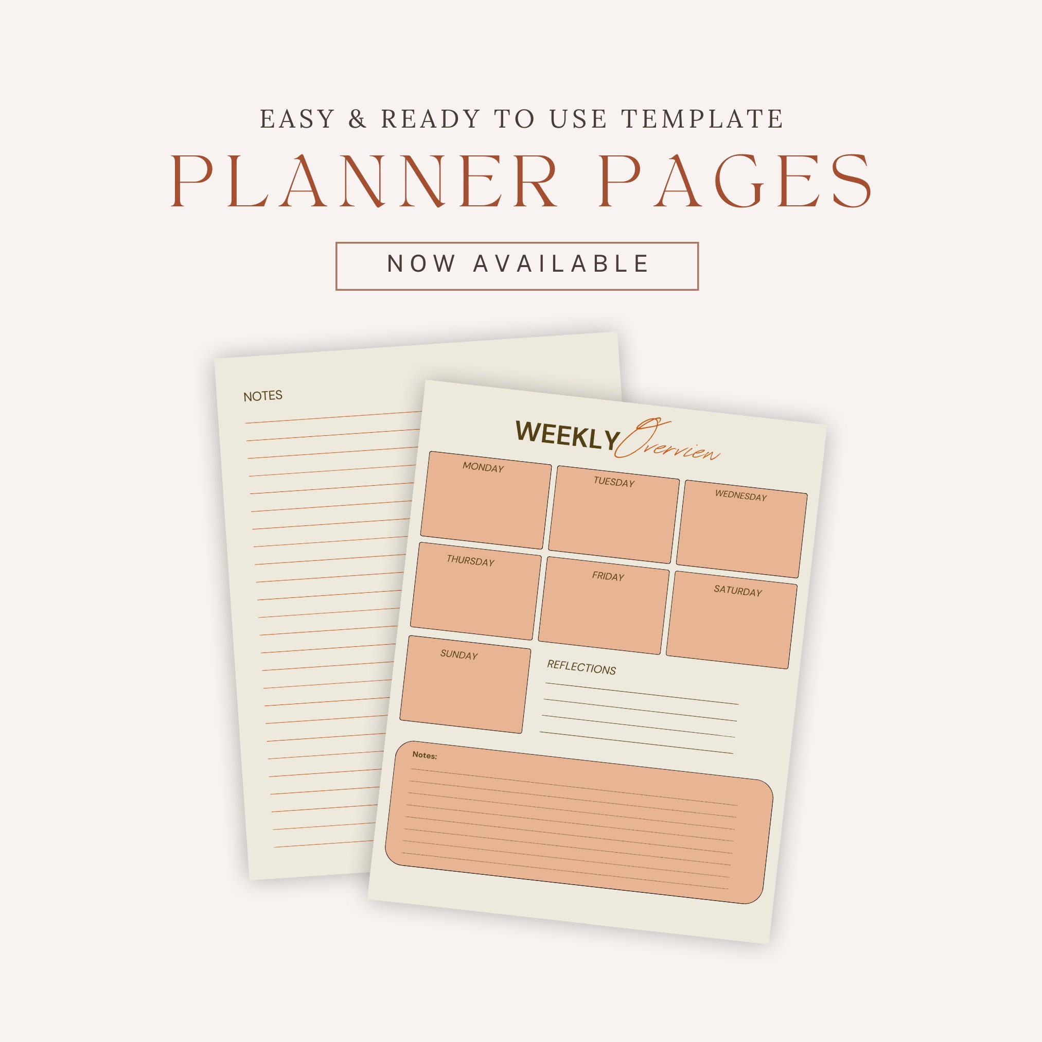 Editable Minimalist Planner | Daily Journal | Budget Planner | Editable ...