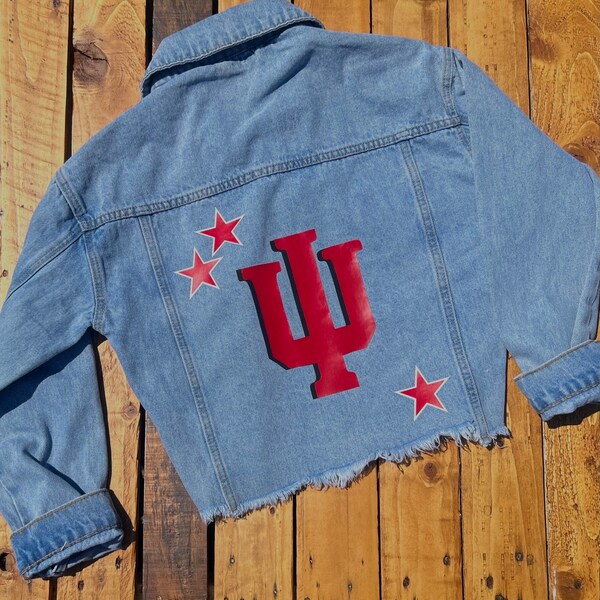 College Jean Jacket - Etsy