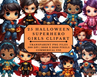 Retro Superhero Girls, Clipart, Transparent PNG, Paper Doll, Junk ...