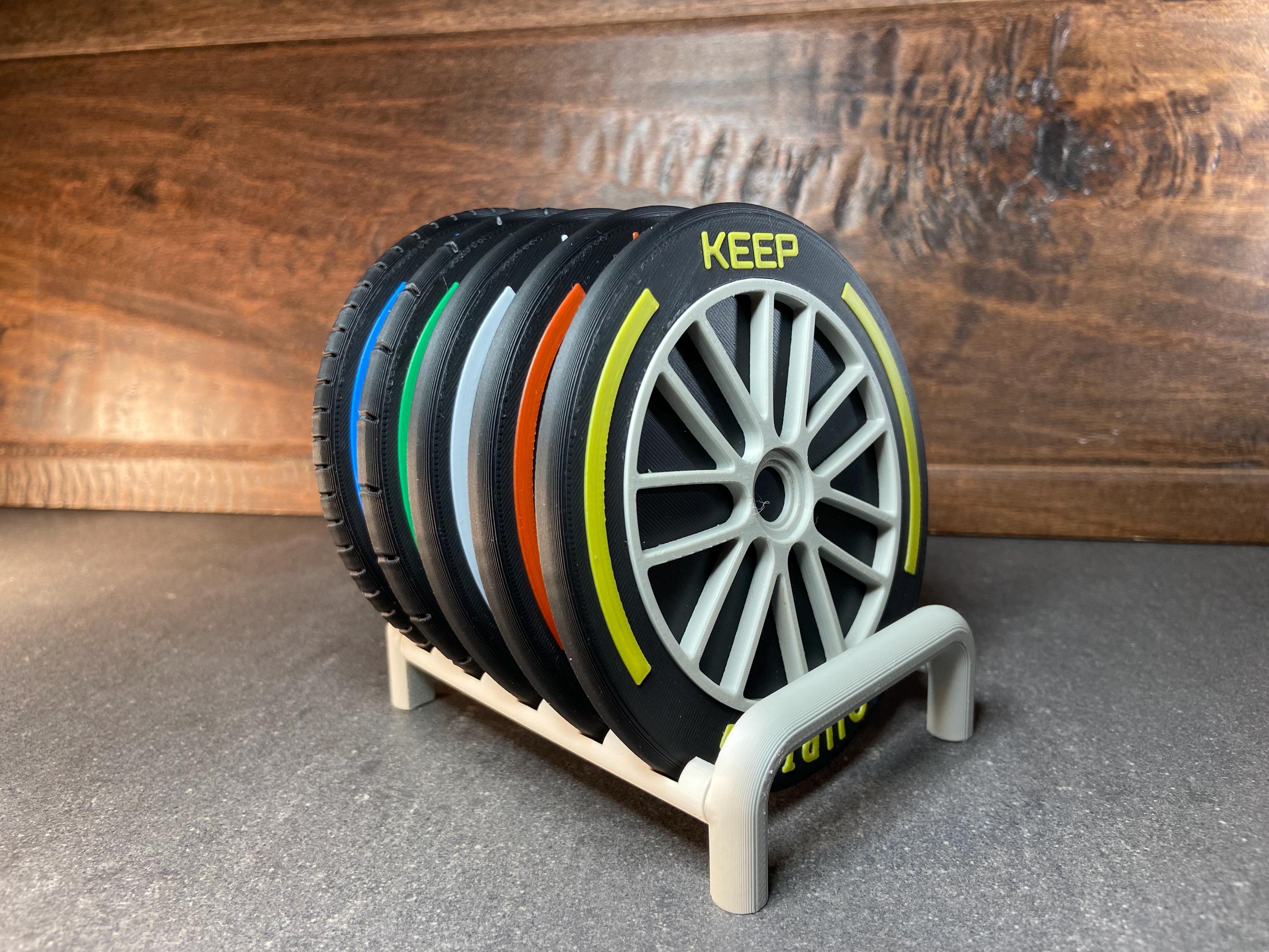 F1 Tire Coaster Set || 3D Printed Coaster Set of 5, Pirelli Style ...