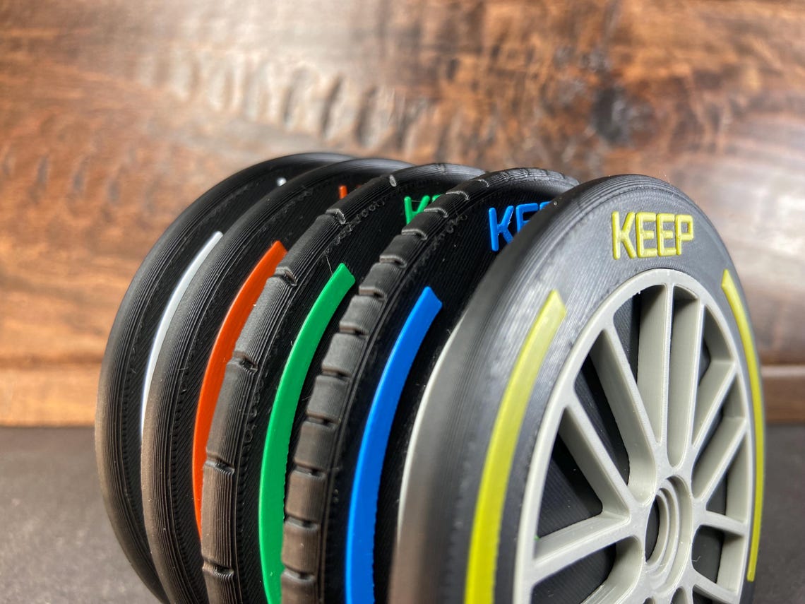 F1 Tire Coaster Set || 3D Printed Coaster Set of 5, Pirelli Style ...