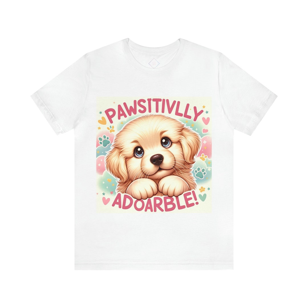 Golden Retriever Pawsitively Adorable Tee - Etsy