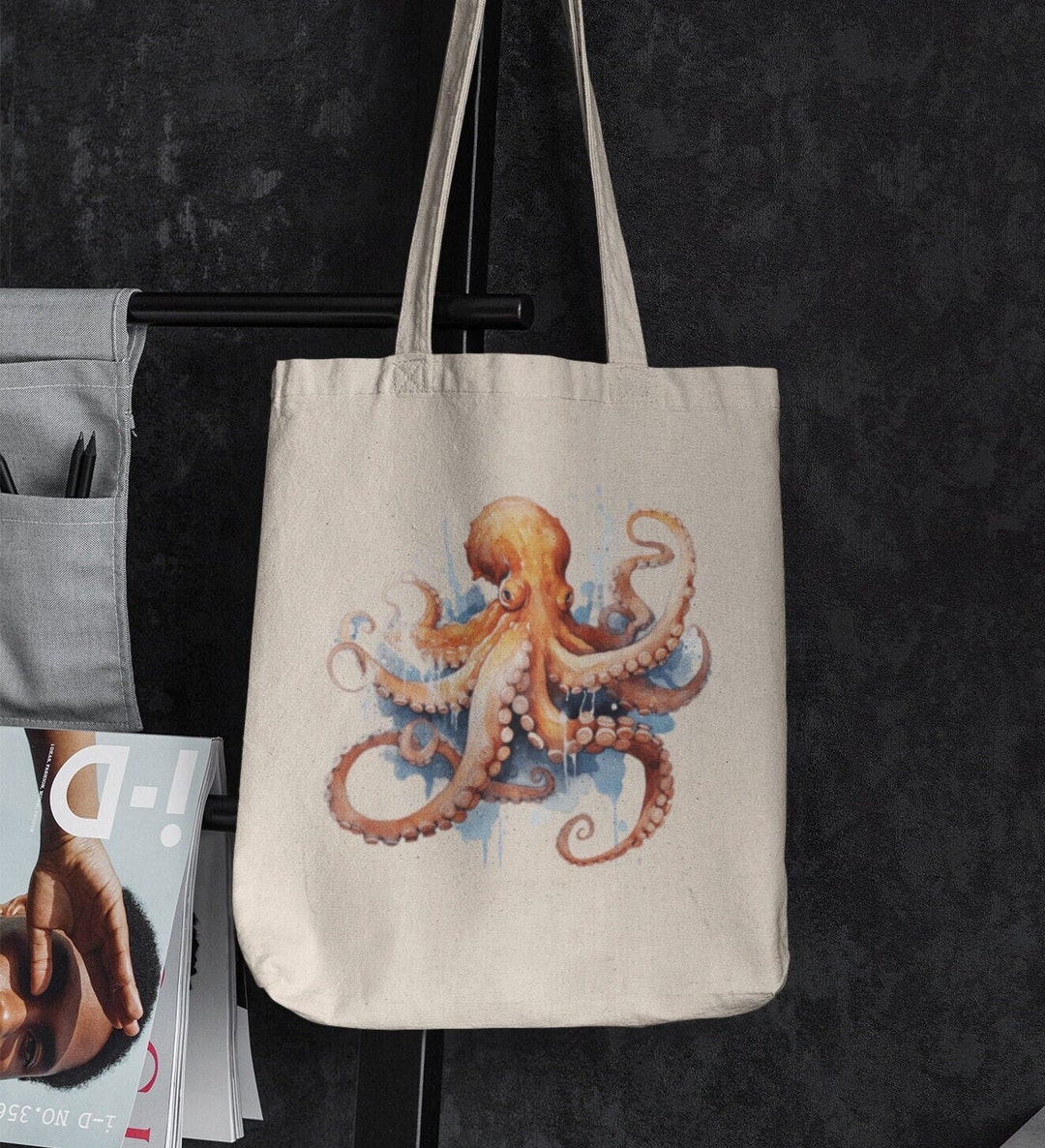 Octopus Tote Bag Octopus Design Gift for Octopus Lovers Sea - Etsy