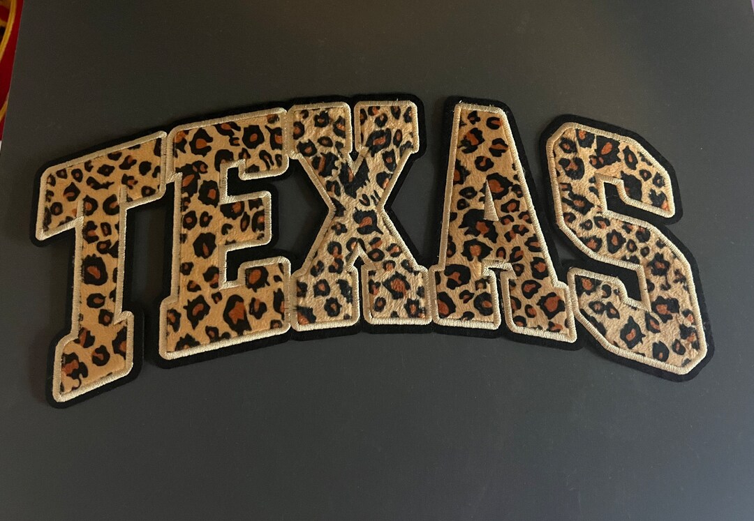 Texas Leopard Print Iron One Patch - Etsy