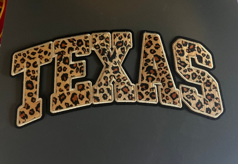 Texas Leopard Print Iron One Patch - Etsy