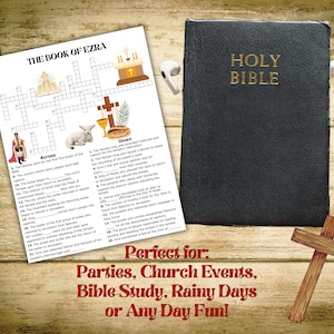 Ezra and Nehemiah Christian Crossword Puzzle Religious Word Search ...