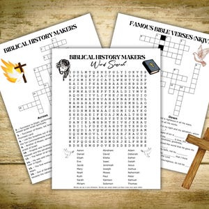 History Makers Bible Verses Christian Crossword Puzzles Religious Word ...